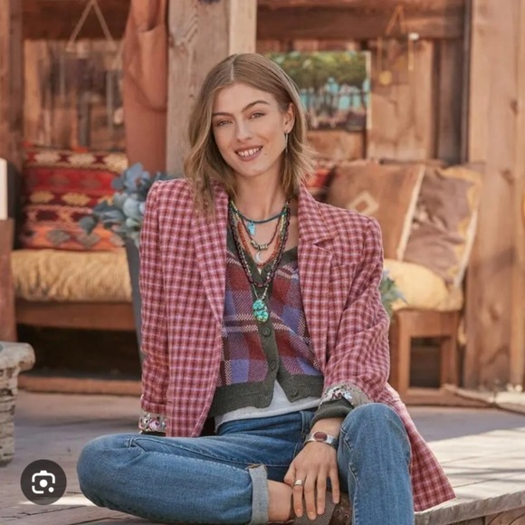 Sundance | Jackets & Coats | Sundance The Lisa Plaid Wool Blazer Jacket ...